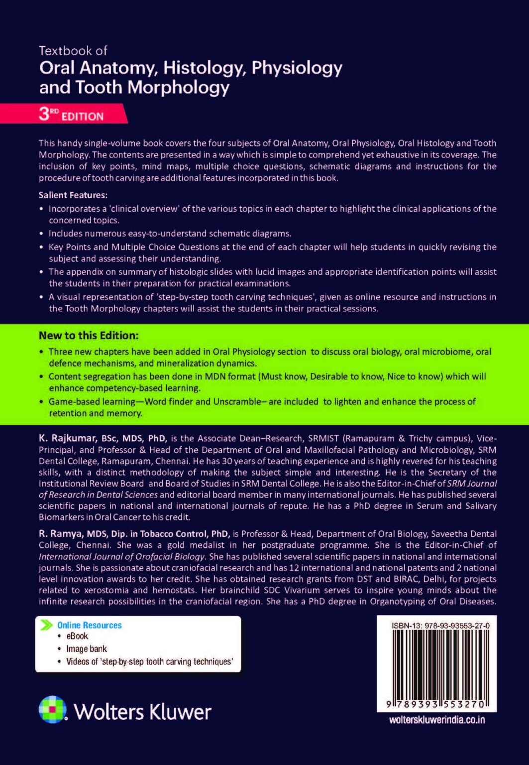 Textbook Of Oral Anatomy Histology Physiology And Tooth Morphology by K ...